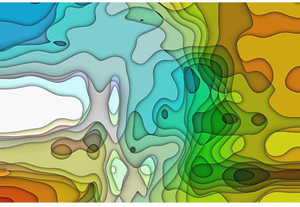 Abstract Colorful Chaotic Pattern Premium Poster Paper Print ...