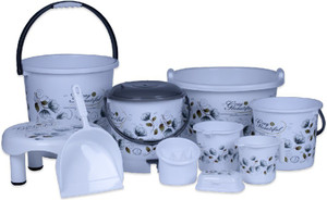 JOYO Jumbo Bathroom Set Brown Colour 25 L Plastic Bucket Price in India ...