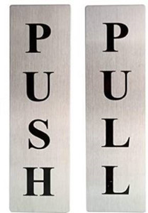 SHREEJI ENTERPRISE Push & Pull Metal Signage Board Emergency Sign Price ...