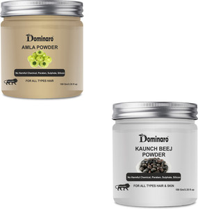 Dominaro 100 % Organic Amla & Kauch Beej Powder For Skin Care & Hair ...
