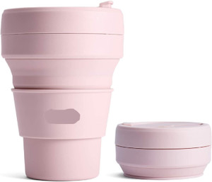MobFest Rubber Food-Grade Foldable ,Drinking Cup with Lid for Water ...