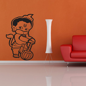 Wollfill 45 cm Little Hanuman Decorative & Spiritual Wallsticker Self ...