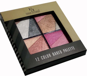 Half N Half 12 COLOR BAKED PALETTE HIGHLIGHTER palette Highlighter ...