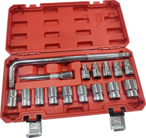 AUTOFIT 1/2" Sqr. Dr. Hex / Bi-Hex Socket Set (16 Pcs.) Socket Set ...