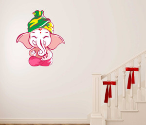 WALLDECORS 71.12 cm LORD VINAYAGAR STICKER Self Adhesive Sticker Price ...