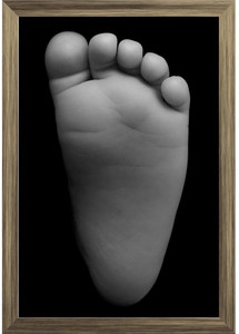 Tiny Foot Paper Poster Antique Golden Frame | Top Acrylic Glass 13inch ...