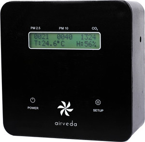 Airveda PM2.5, PM10, CO2, Temp & Humidity Accuracy Smart Air Quality ...