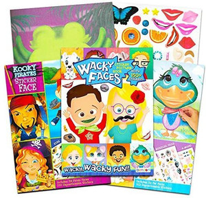 Bendon Make a Face Sticker Books for Kids Toddlers Set of 3 Jumbo Books ...