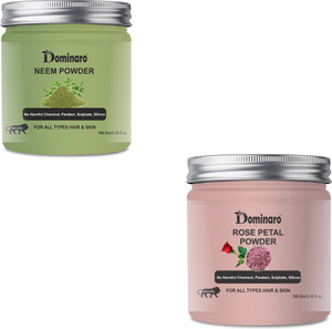 Dominaro 100 % Organic Neem & Rose Petal Powder For Skin Care & Hair ...