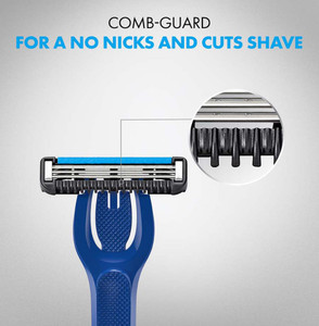 Gillette Guard 3 Shaving Combo (1N Razor + 4N Cartridges), Men - Price ...