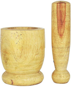 SKSS Wooden Handmade Okhli - Musli / Imam - Dasta / Pastle - Morter ...