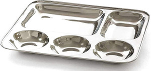 GIRGIT Lion Stainless steel bhojan thali / compartment plate (2 ...