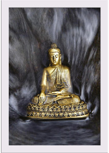Chinese Buddha Art D1 Paper Poster White Frame | Top Acrylic Glass ...