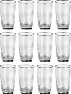 1st Time (Pack of 12) Stylish Shape Self Designer Multipurpose Glass ...