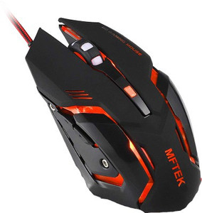 MFTEK Gaming Mouse USB Wired, 6 Programmable Buttons, 4 LED Backlit ...