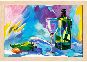 Abstract Still Life Paper Poster Natural Brown Frame Paper Print ...