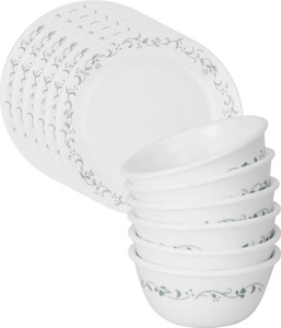 CORELLE Pack of 12 Glass Country Cottage 12 Pieces Dinner Set Dinner ...
