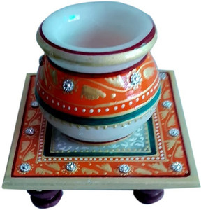 G.L. ART & MARBLE HANDICRAFT Deewali Diya Stoneware Table Diya Price in ...
