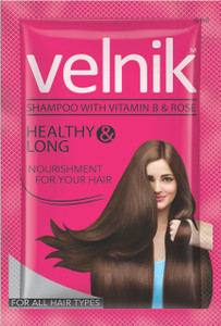 Velnik 6 ml Shampoo sachet Pack of 80 Healthy & Long with Vitamin–B ...