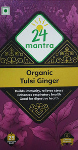 24 Mantra Organic Tulsi Ginger Herbal Infusion Tea Bags Box Price in ...