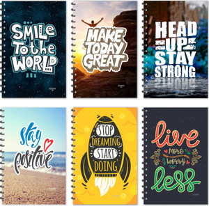ESCAPER Motivational Diaries - Jumbo Pack of 6 Diaries (Ruled - A5 Size ...