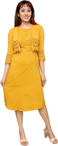 ELENDRA Indi Girls Below Knee Party Dress Price in India - Buy ELENDRA ...