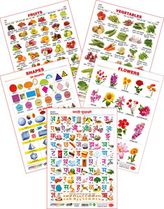 Spectrum Set of 5 Educational Large Wall Charts : ( Fruits , Vegetables ...
