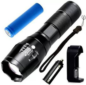 JTSN Rechargeable 5 Mode 500 Meter Zoomable Metal Body Waterproof LED ...