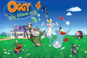 Cartoon Sticker Poster |Oggy And The Cockroaches Cartoon| Sticker ...