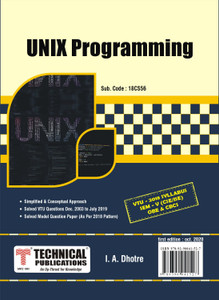 Unix Programming for BE VTU Course 18 OBE & CBCS (V- CSE -18CS56): Buy ...