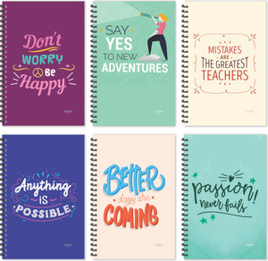 ESCAPER Motivational Diaries - Jumbo Pack of 6 Diaries (Ruled - A5 Size ...