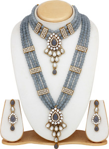 VANEE Alloy Gold-plated Grey, Gold Jewellery Set Price in India - Buy ...