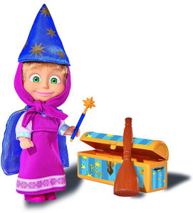 Masha And The Bear Masha In Magic Outfit, With Wand, Magic Chest And ...