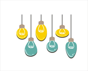 Aalam Designs 41 cm Multicolor Multicolour Hanging Bulb Wall Sticker ...