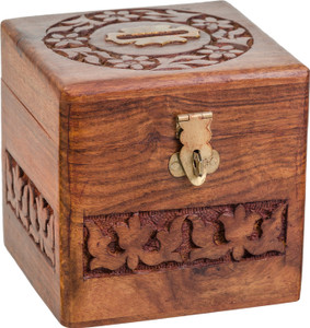 NAU NIDH ENTERPRISES NAU_NIDH_HANDCRAFTED_WOODEN_MONEY_BANK_BOX_IN_BOX ...