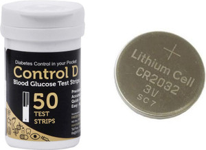 Control D 50 Strips with One Battery 50 Glucometer Strips Price in ...