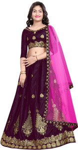 Leons Fab Girls Lehenga Choli Ethnic Wear Embroidered Lehenga, Choli ...