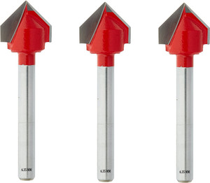 ALPHABET 1/2" X 1/2" V GROOVE (6.35MM SHANK) 90 Degree Engraving Bit ...