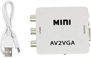 TERABYTE Mini AV2VGA Video Converter Convertor Box AV RCA CVBS to VGA ...