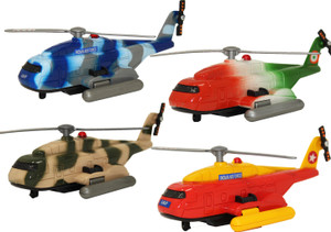 Giftary Small Size Pack of 4 Pc Rescue Helicopter Pull Back & Go Action ...