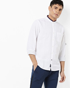 Netplay Men Solid Casual White Shirt - Buy Netplay Men Solid Casual ...