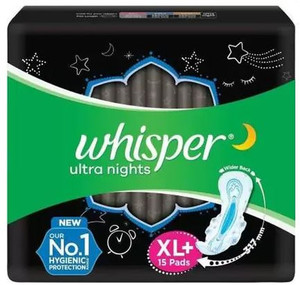 Whisper Ultra Night Plus Sanitary Pad xl+15 Sanitary Pad Sanitary Pad ...