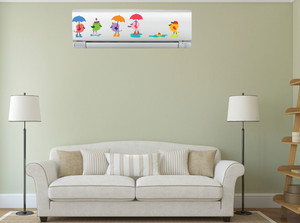 Aalam Designs 22 cm Multi Color Decorative Air conditioner Sticker - AC ...