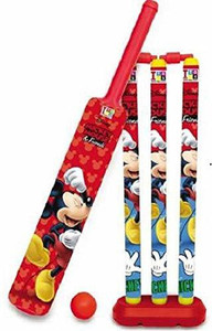 Sanchi Creation Mickey Mouse Big Size Kid's Plastic Cricket Set with ...