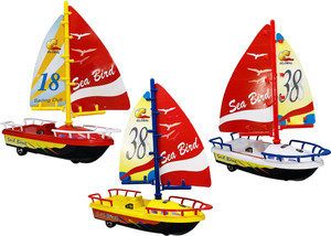 Gift Box Set Of 3 Small Size Made Of Plastic Indian Replica Boat Toys ...