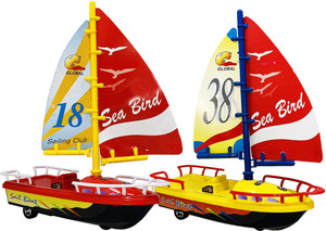 Gift Box Set Of 2 Small Size Made Of Plastic Indian Replica Boat Toys ...