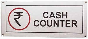 Lakshya Signages Cash Counter Signage Board Emergency Sign Price in ...