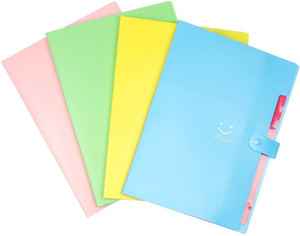 Flipkart.com | Corslet A4 Size Expanding File Folder 5 Pockets Snap ...