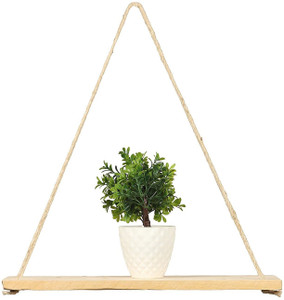 thecraftman Wood Wall Hanging Shelf, Wood Floating Shelves, Hanging ...
