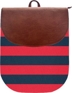 mAUj Red Blue Horizontal Strips Design Classic Backpack 15 L Laptop ...